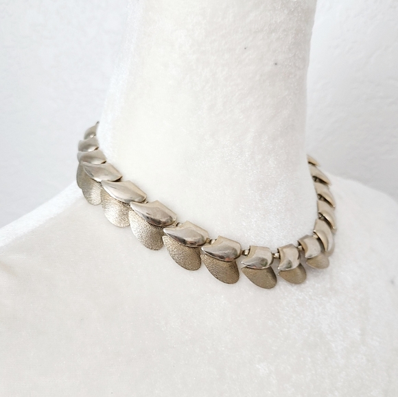 Vintage | Jewelry | Vintage 890s Short Silver Chain Choker Fashion ...